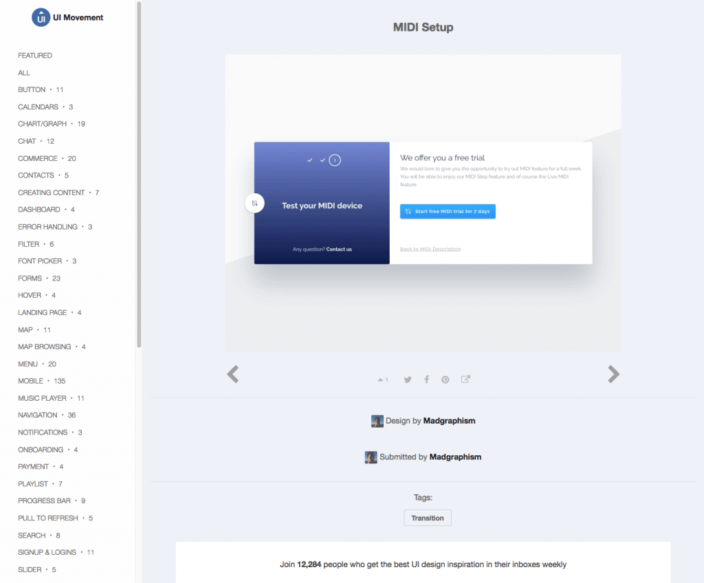 デザイナーならみておきたい！UIデザインを集めたサイト UI Movement | さんぽずかん
